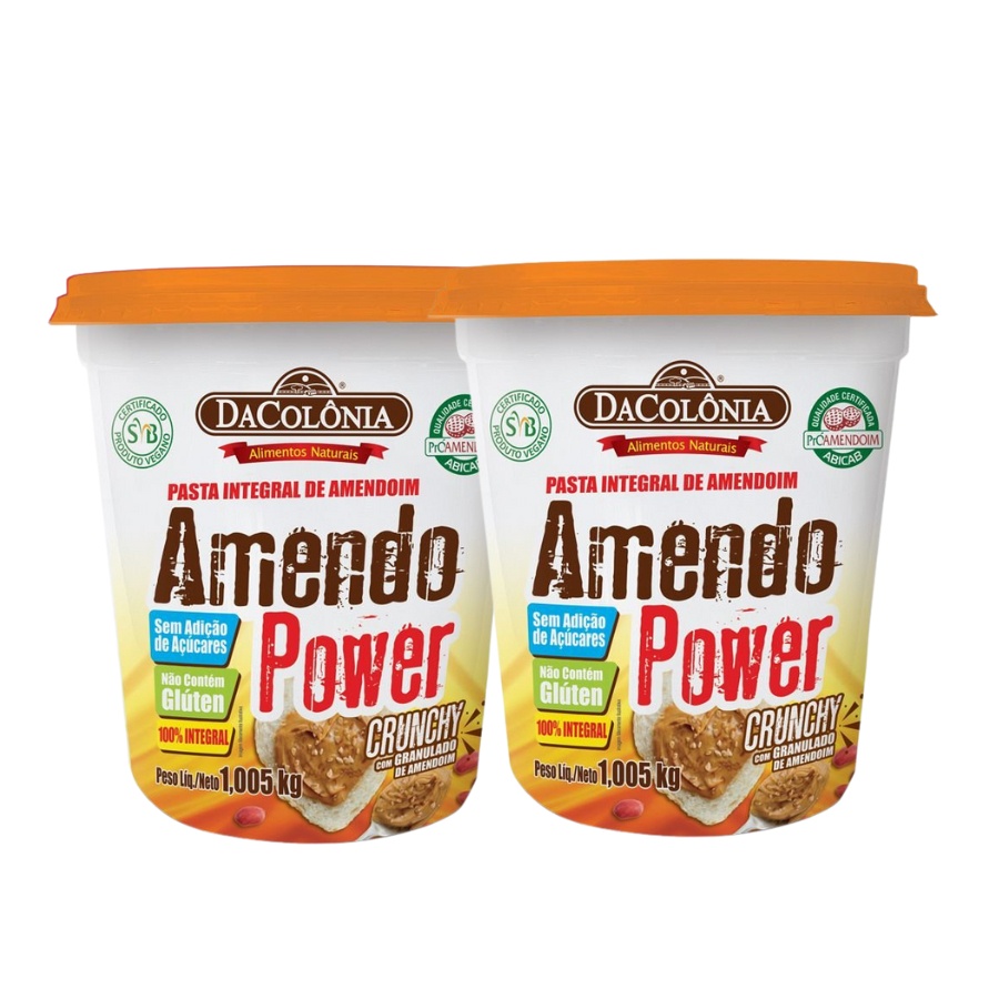 2 Pasta de Amendoim Amendo Power DaColônia 1,005kg | Shopee Brasil