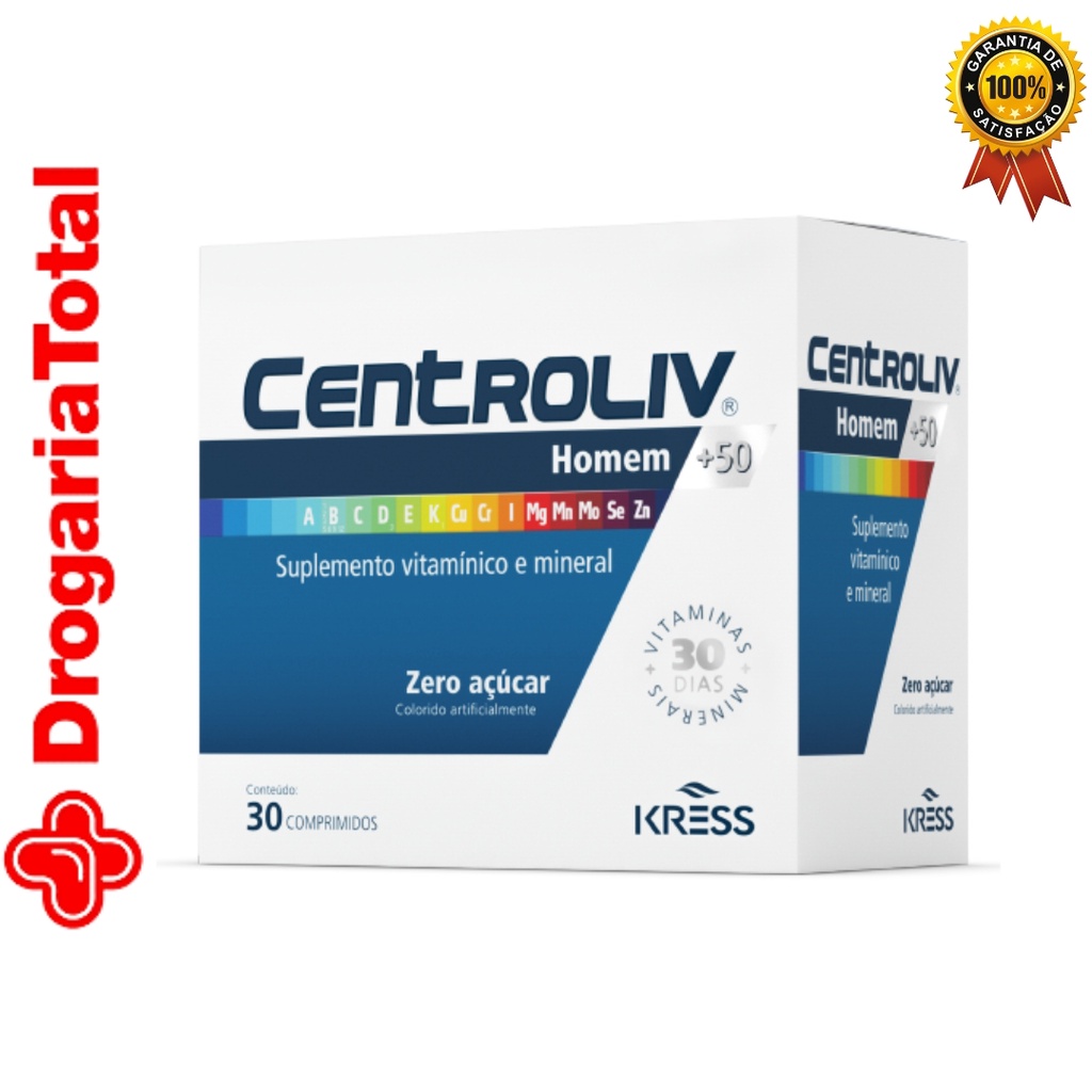 Suplemento Vitaminico Centroliv Homem+50 - 30 comprimidos | Shopee Brasil
