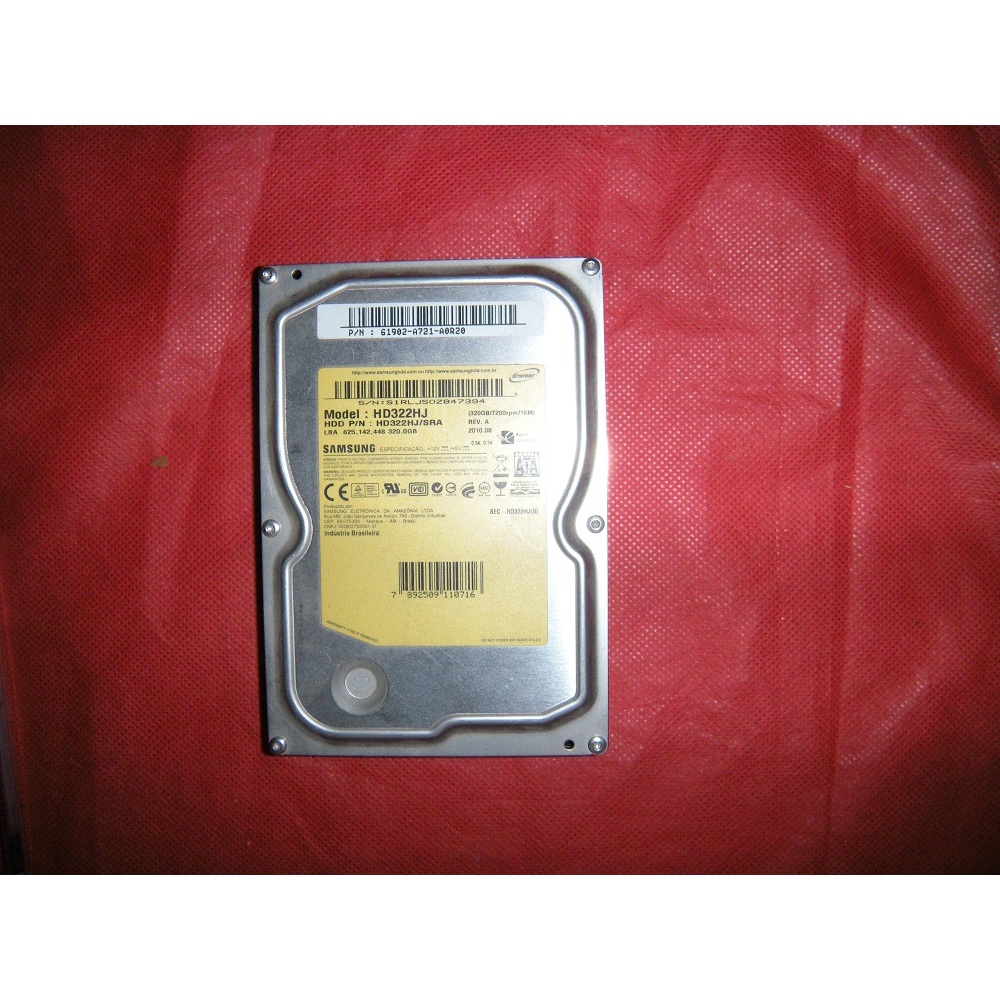 HD Samsung 320GB - Mod: HD322HJ/SRA | Shopee Brasil