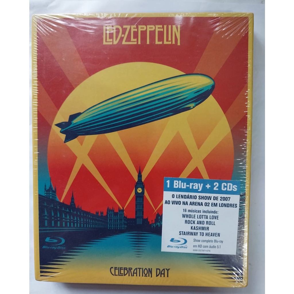 Led Zeppelin - Celebration Day - Blu Ray + 2 cds - digipack Lacrado | Shopee Brasil
