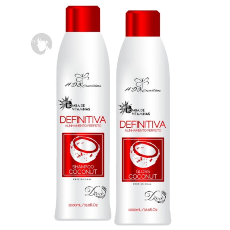 Escova Progressiva DEFINITIVA Coconut 2x1000ML HDS | Shopee Brasil