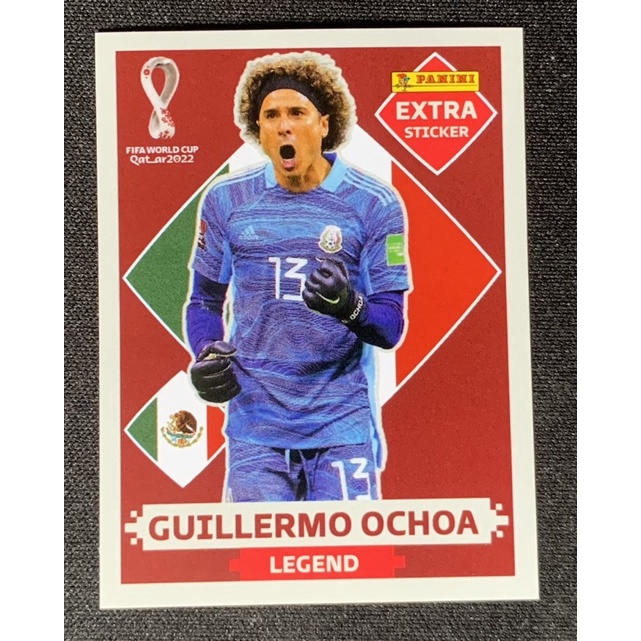Figurinha Guillermo Ochoa bordo Legend Panini Original (Extra Sticker ...