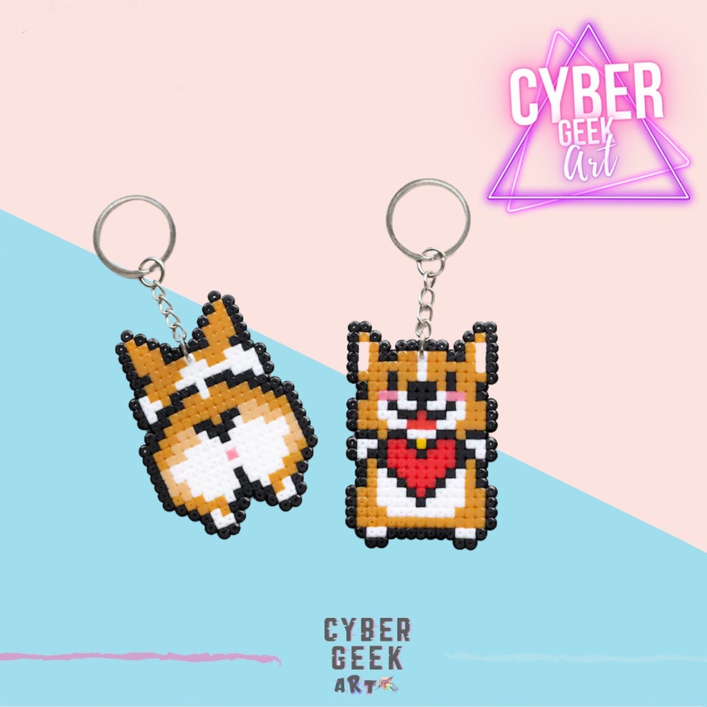 Corgi Dog (Pixel Art/Hama Beads) | Shopee Brasil