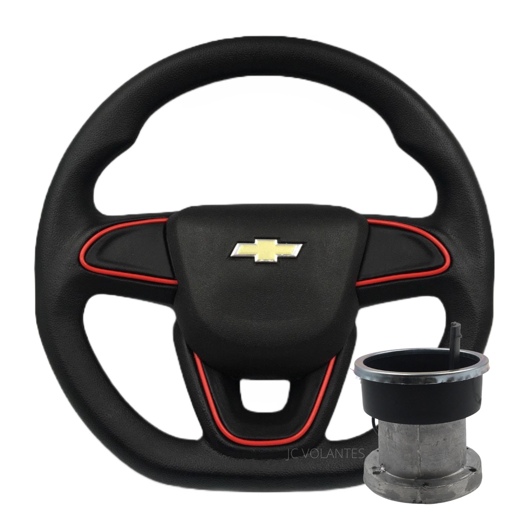 Volante Carro Nova Montana Black Edition Vermelho Chevrolet GM Para ...