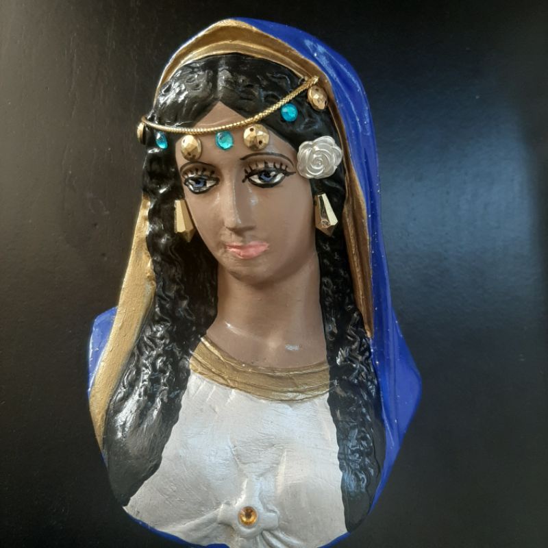Santa Sarah Kali busto pequeno imagem estátua escultura - Santa Sara ...