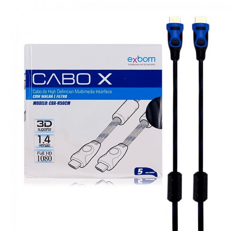 Cabo Hdmi 5m Blindagem Tripla 5 Metros Full Hd 3d | Shopee Brasil