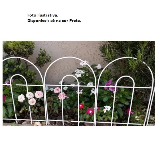 Grade Cerca Cerquinha p/ Jardim ou Pet cor Preto kit 3pçs de33cm (Total ...
