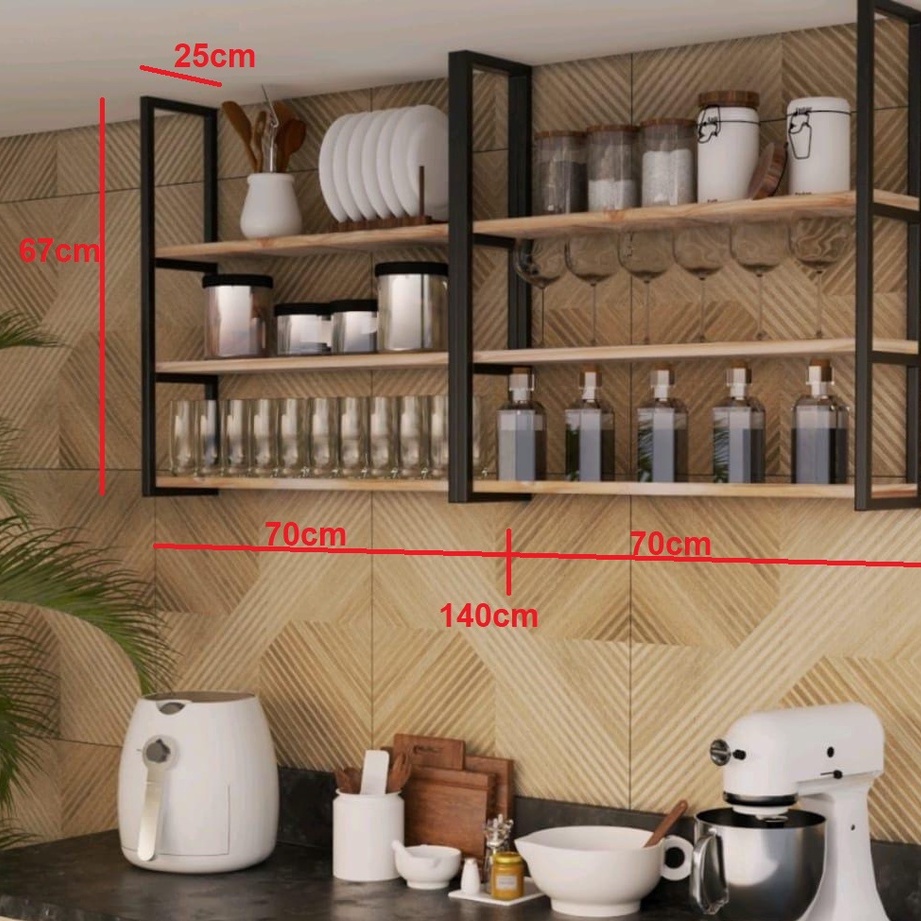 kit prateleira industrial Planejado ( 3 suportes e 6 prateleiras ...