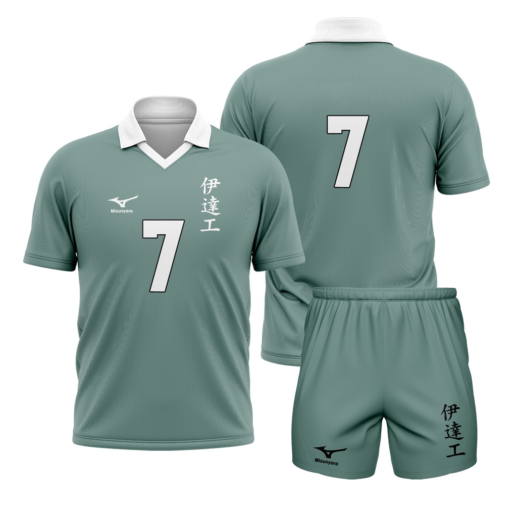 Kit Camisa + Short Datekou Líbero Anime Haikyuu - ESCOLHA SEU NOME E ...