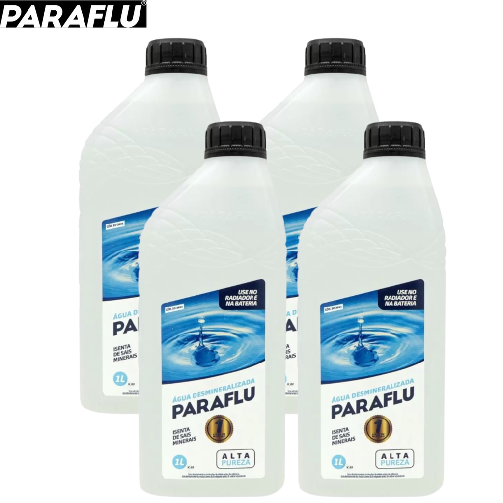 Kit 4 Agua Desmineralizada Paraflu Radiador Bateria | Shopee Brasil