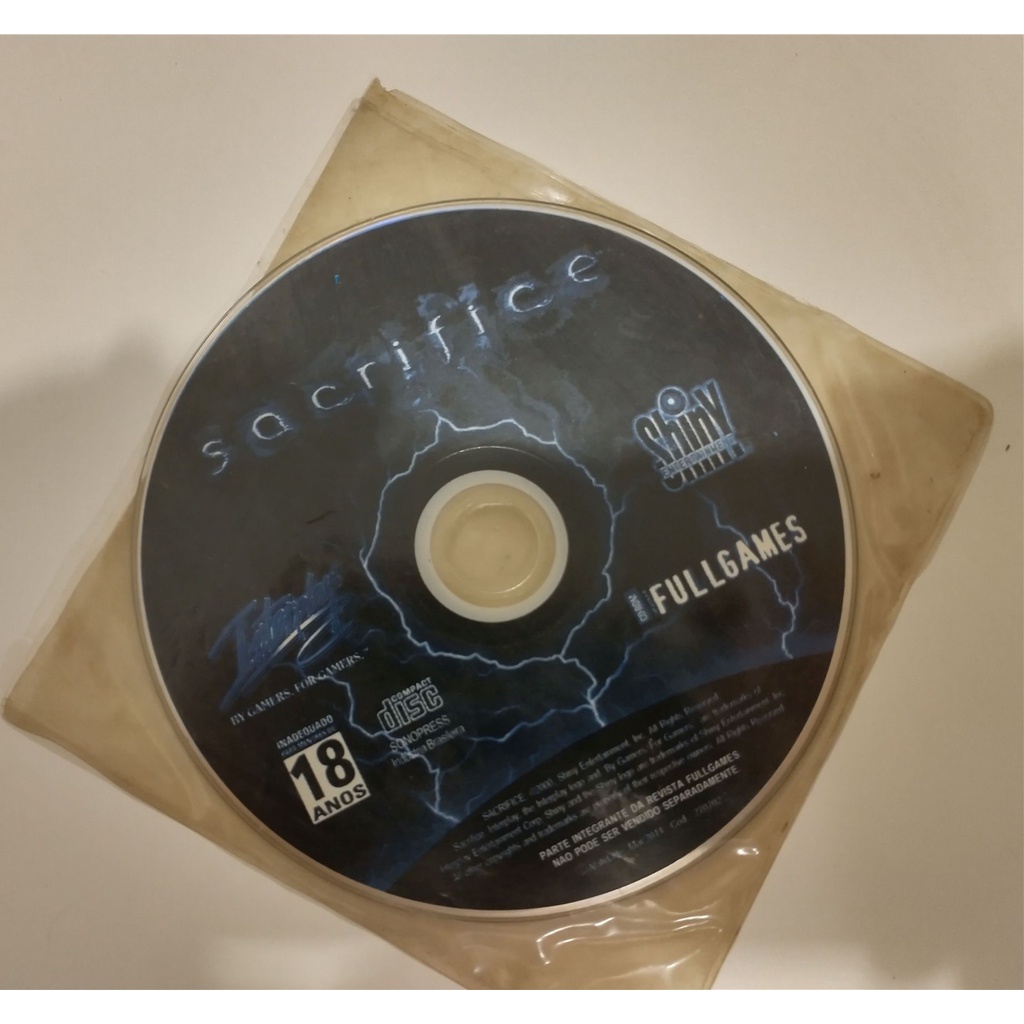 Sacrifice jogo antigo pc cd original completo revista Fullgames ...