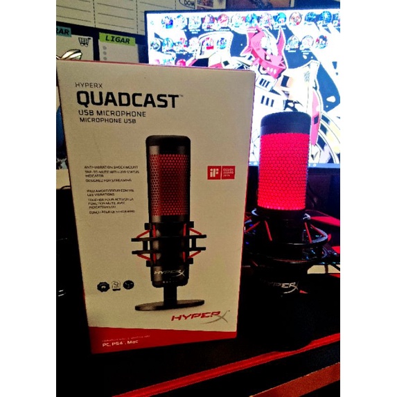 Microfone Hyper X Quadcast Vermelho Extremamente Novo | Shopee Brasil