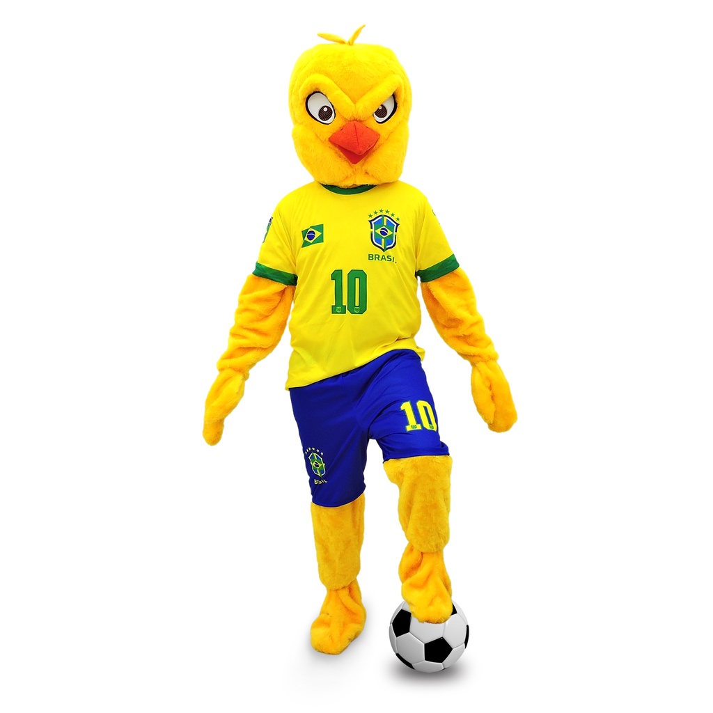 Fantasia Canarinho Pistola Mascote Brasil Copa Do Mundo | Shopee Brasil