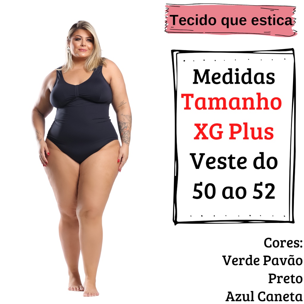 Maiô Plus Size Blogueirinha Moda Praia Extra G | Shopee Brasil