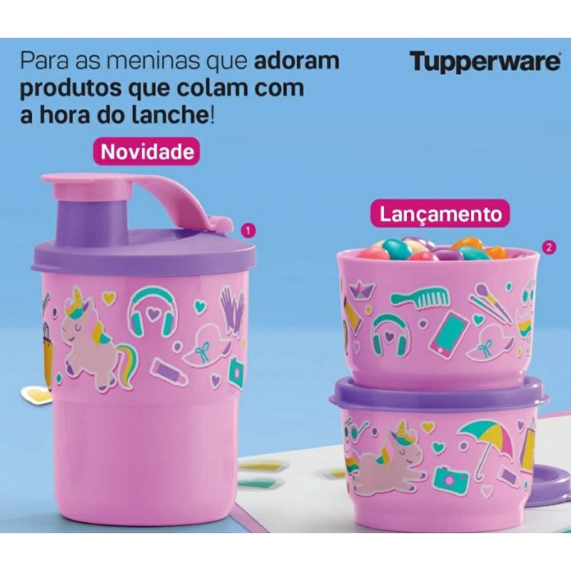 Tupperware Linha Stickers Copo, Potinho e Redondinha | Shopee Brasil