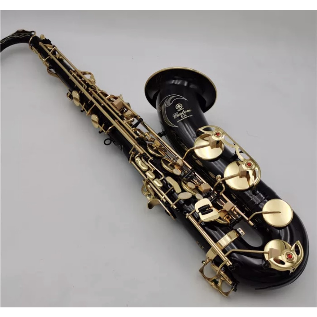 saxofone preto brilho chaves douradas custon Ex YTS875ex madein japan ...