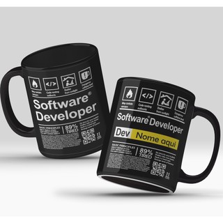 Caneca Desenvolvedor de Software - Software Developer -Caneca personalizada com nome | Shopee Brasil
