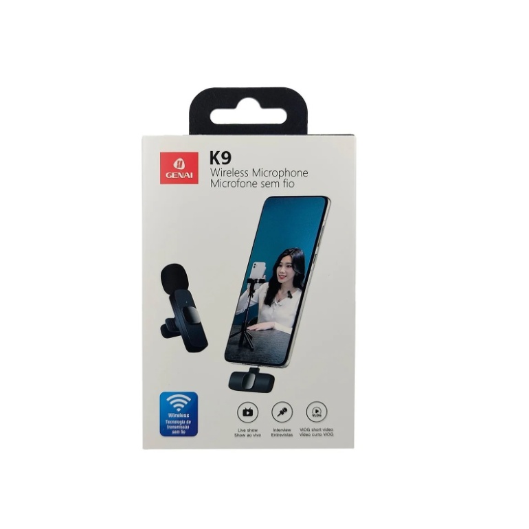 Microfone Sem Fio Lapela iPhone iPad Adroid K9 K8 K11 K35 K9 Duplo K11 Duplo | Shopee Brasil