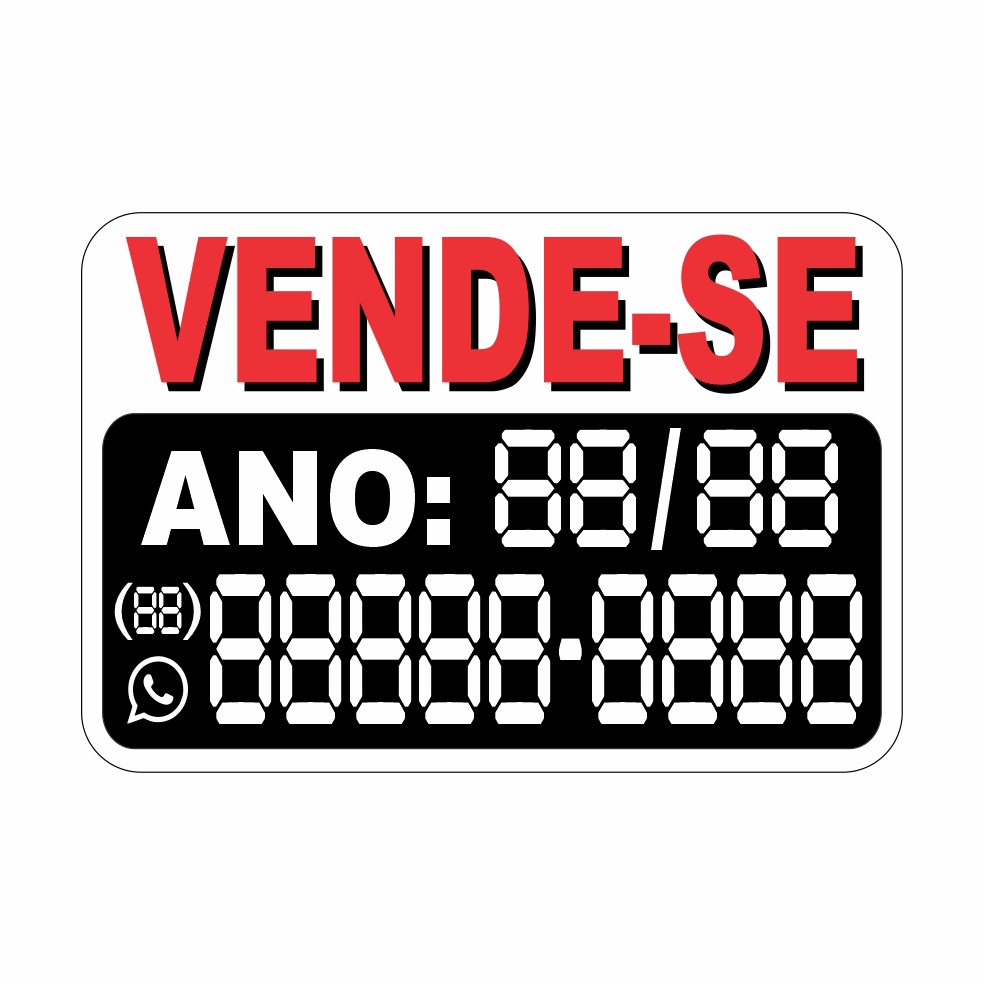 Adesivo Vende Se Para Carro 1 Unidade | Shopee Brasil