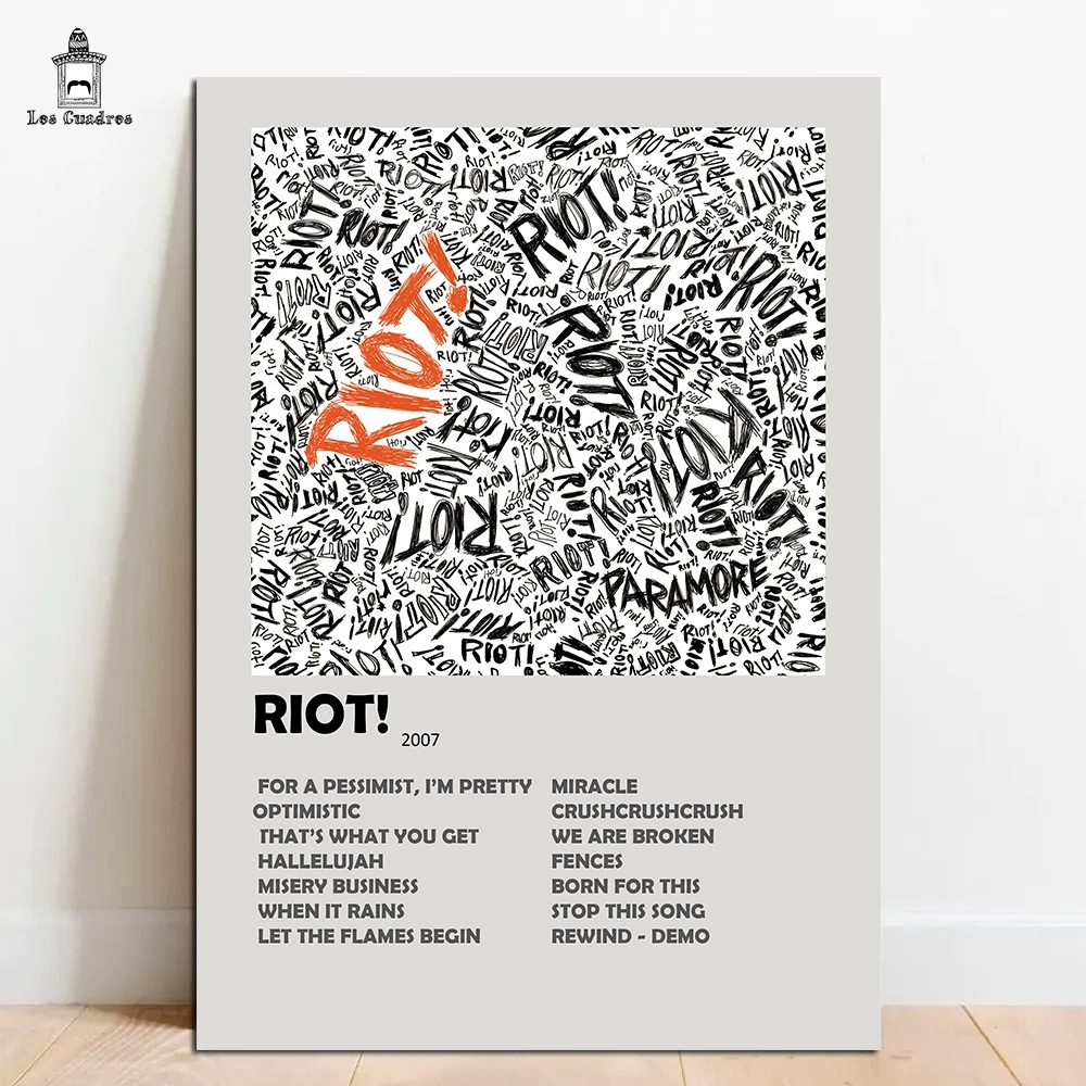 Quadro Placa Decorativa Paramore Riot Album em MDF 28x20cm | Shopee Brasil