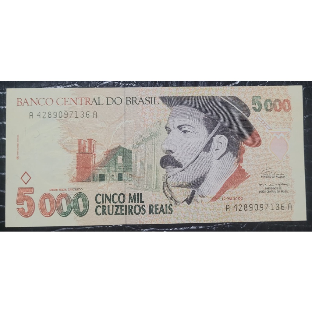 CÉDULA 5000 CRUZEIROS REAIS FE- C239 | Shopee Brasil