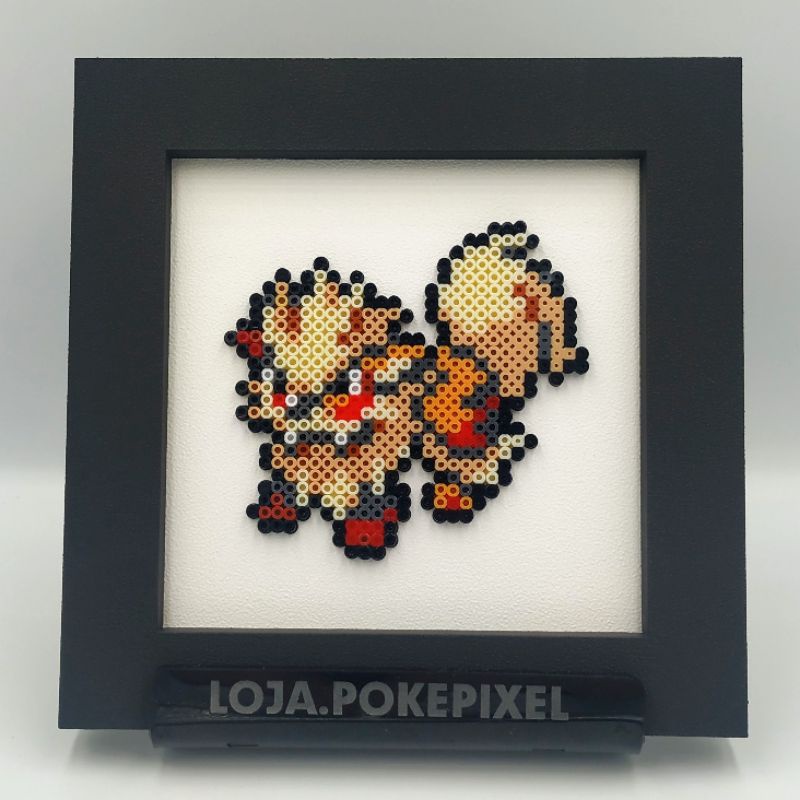 Quadro Decorativo - Pokémon / Arcanine / Pixel Art | Shopee Brasil