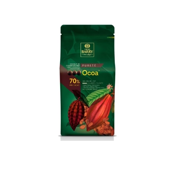 CHOCOLATE AMARGO EM GOTAS 70% CACAU OCOA BARRY CALLEBAUT 1KG | Shopee ...