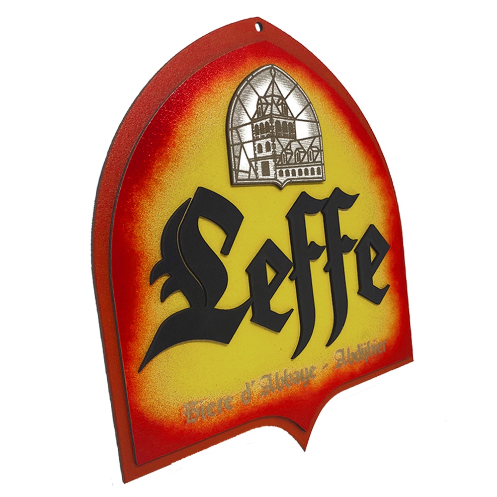Placa Decorativa Leffe Cerveja 3D Alto Relevo MDF Cantinho do Churrasco ...