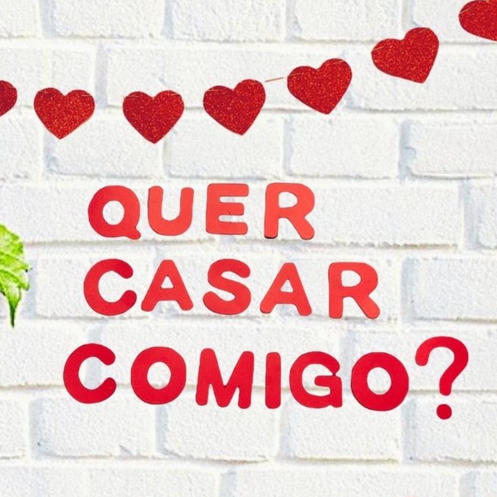 Frase para kit romântico Quer casar comigo? e 20 corações de papel ...