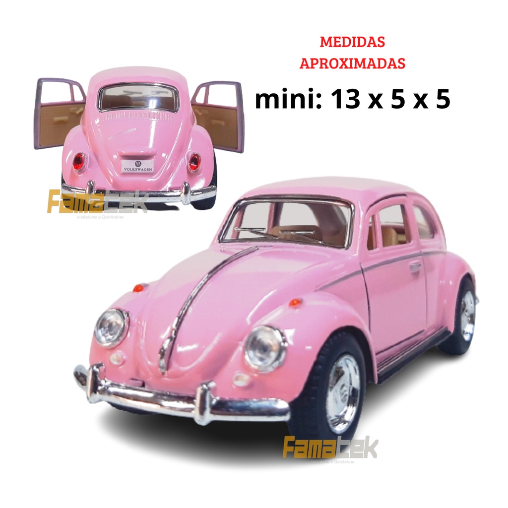 Volkswagen Fusca 1967 Clássico Rosa 1/32 | Shopee Brasil