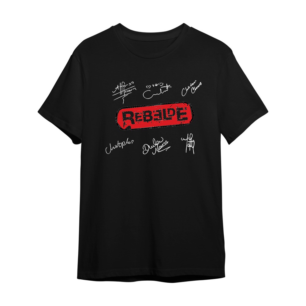 CAMISETA CAMISA REBELDE LOGO RBD ASSINATURAS DTF REF:1039 | Shopee Brasil