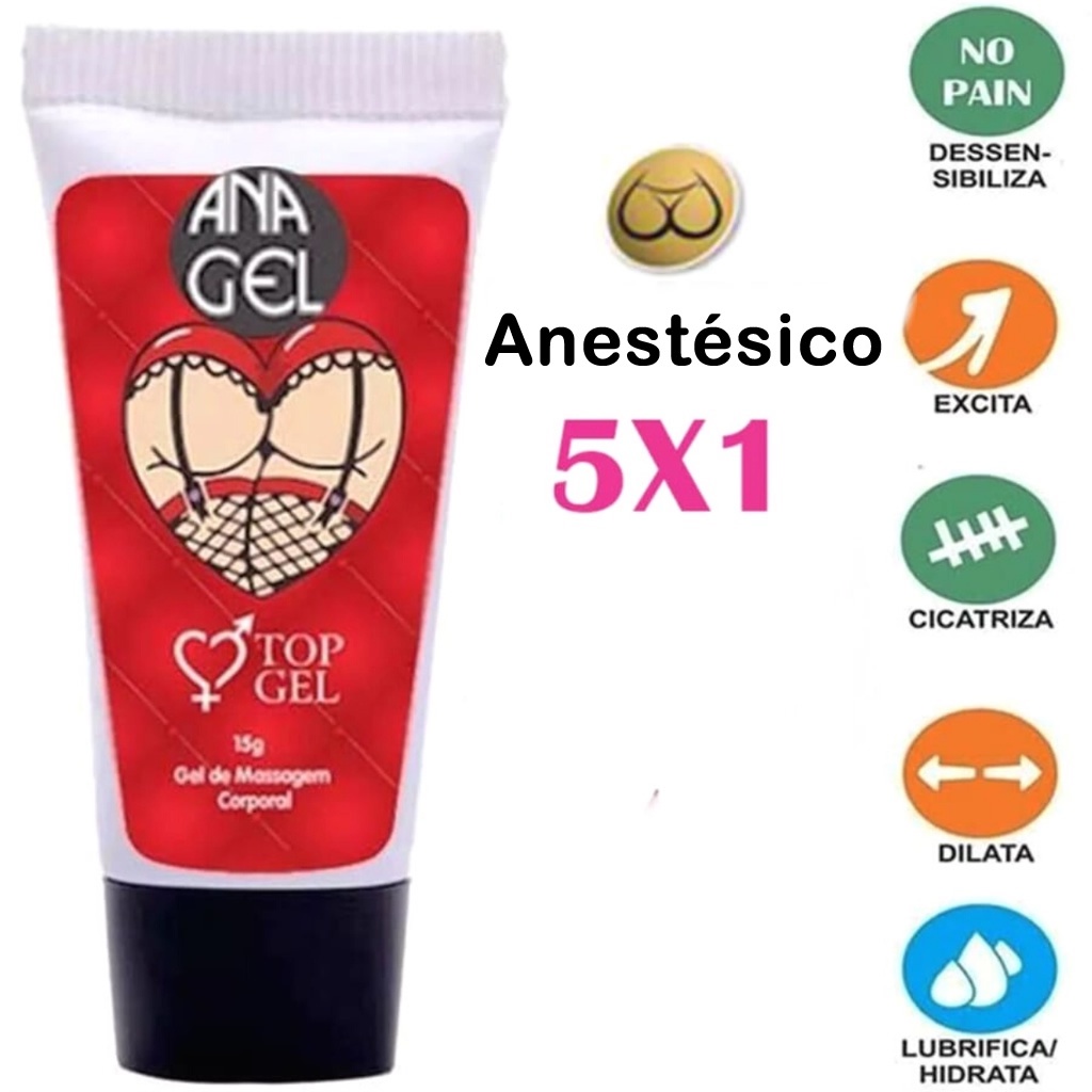 Anagel Gel Anestésico Anal Lubrificante Excitante 15g Topgel | Shopee Brasil