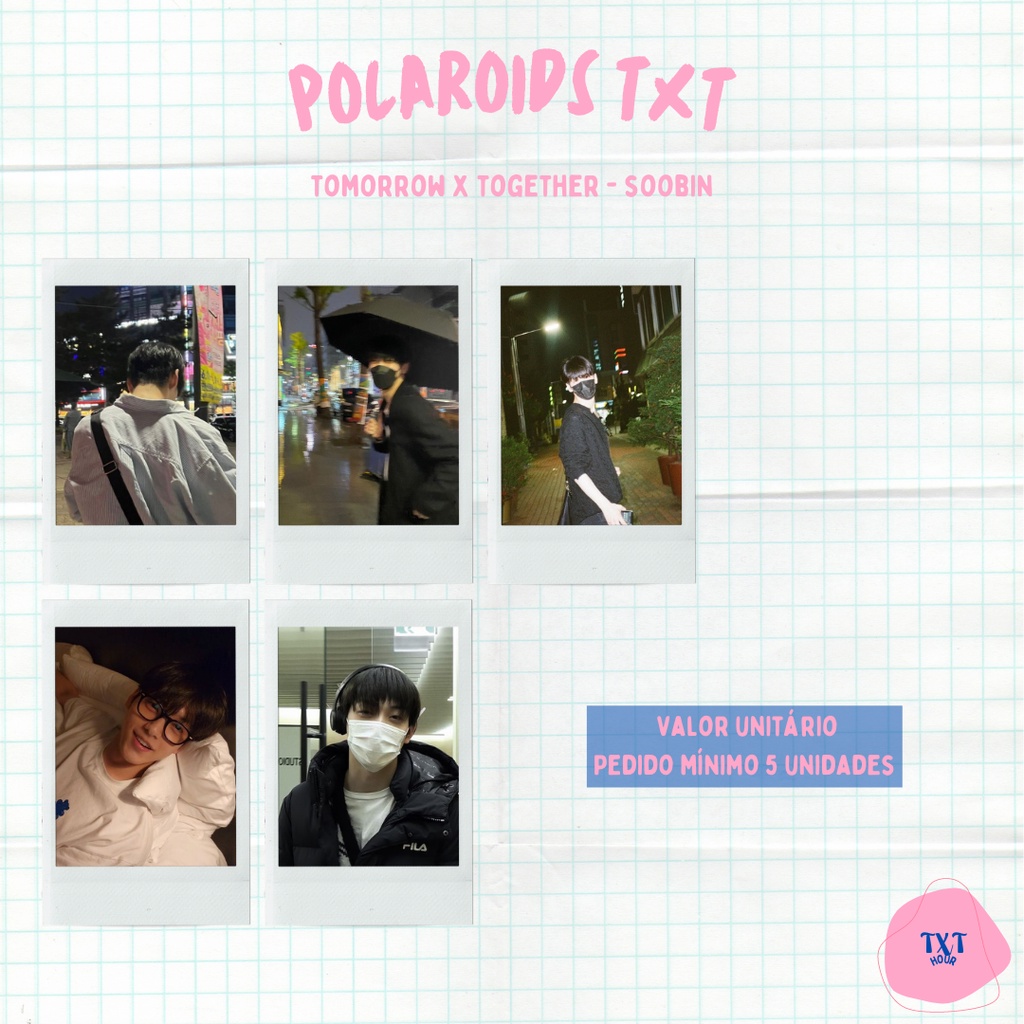 POLAROID TXT (TOMORROW X TOGETHER) SOOBIN | kpop fanmade | Shopee Brasil