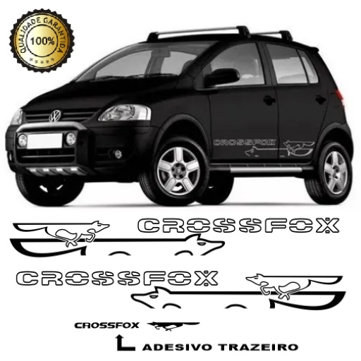 kit Faixa Lateral + Adesivo Trazeiro VW CrossFox Cross Fox Decorativo ...