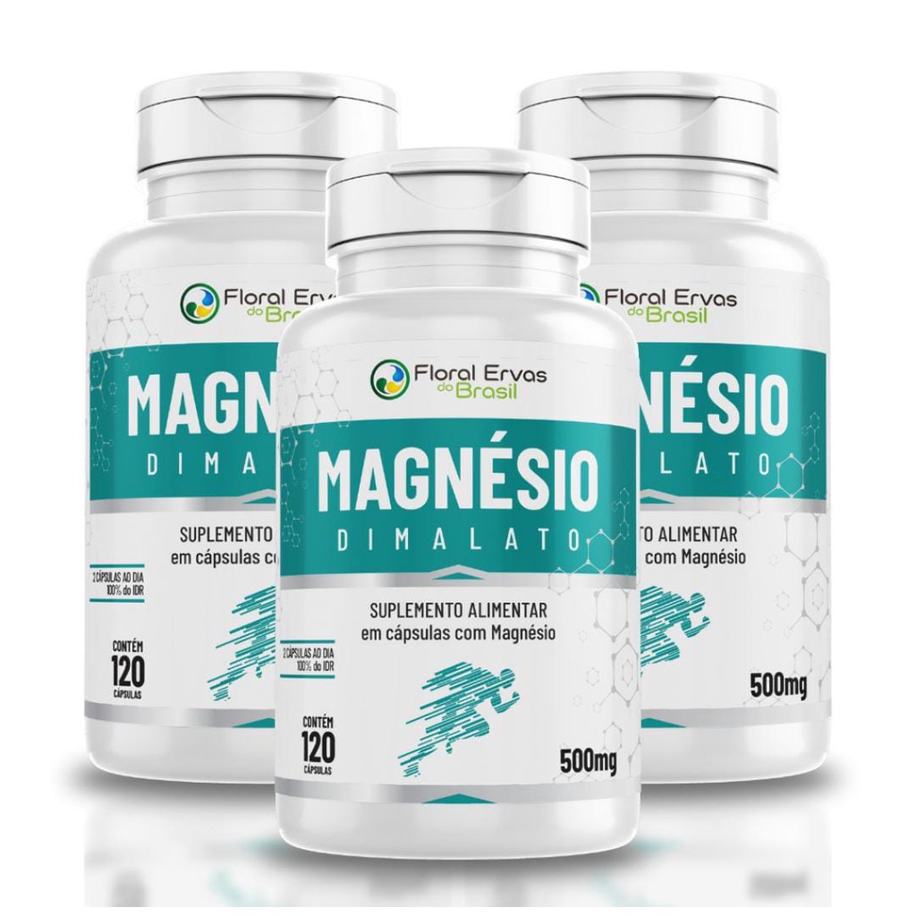 MAGNESIO DIMALATO - Puro 100% Original Dose Máxima 120 Capsula Acompanha Laudo | Shopee Brasil