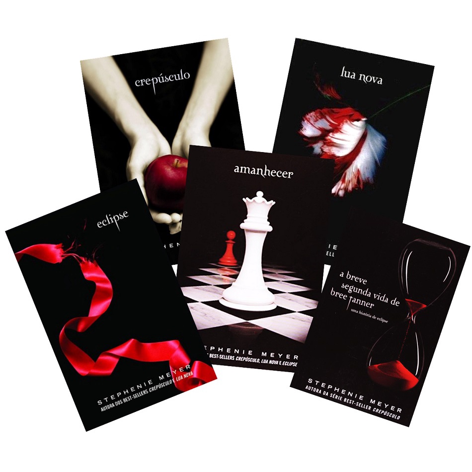 Livro Saga Crepúsculo - Crepúsculo - Amanhecer - Eclipse - Lua Nova - Stephenie Meyer ...
