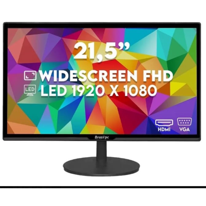 Monitor Brazil Pc 21,5 Led Full Hd 75hz Hdmi Vga 110/220 | Shopee Brasil