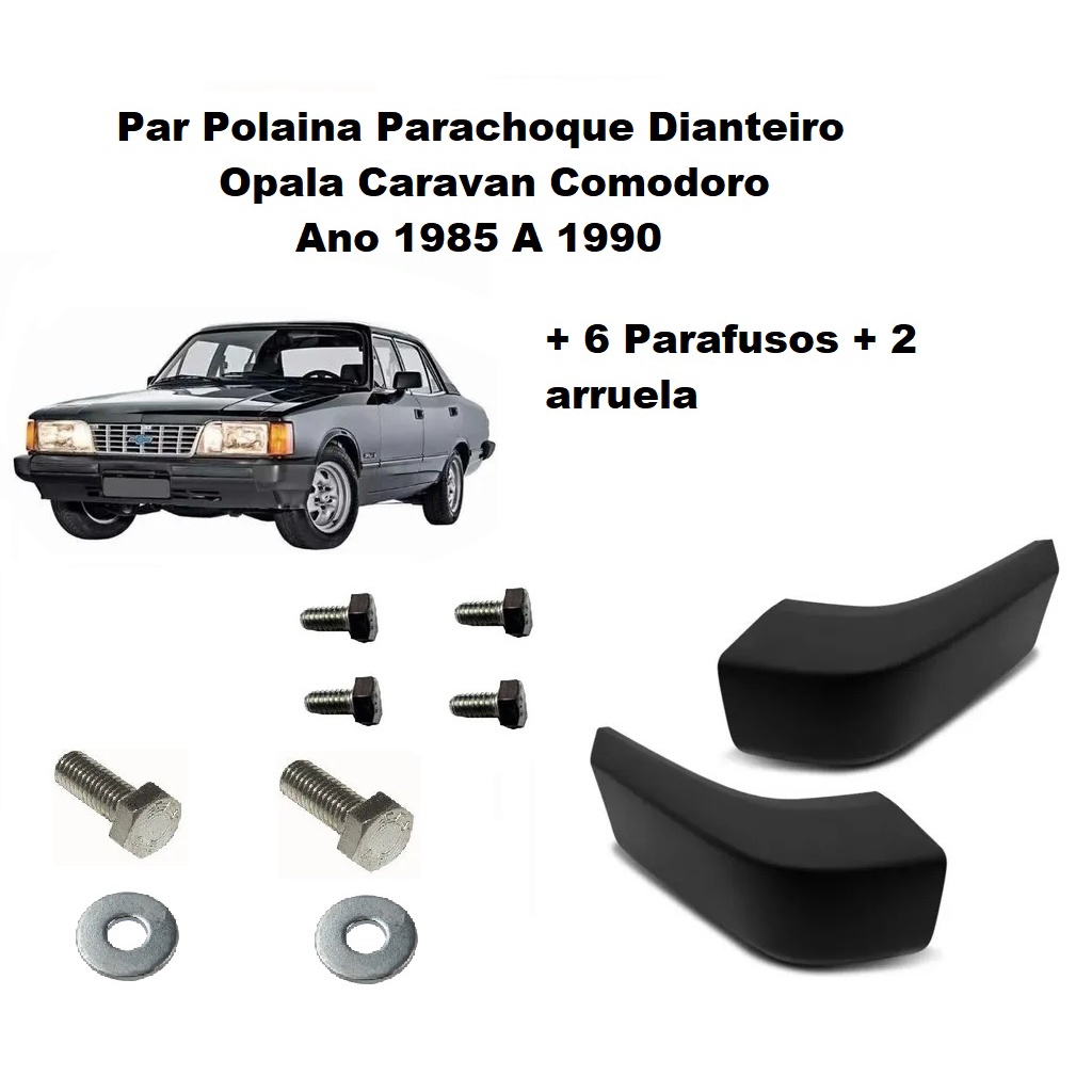 Ponteira ParaChoque Dianteira Opala Comodoro Diplomata 85 86 87 88 89 ...