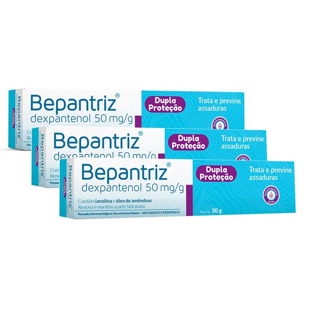 Kit 3 Bepantriz pomada 30g - (Mesma formula do Bepantol ) | Shopee Brasil