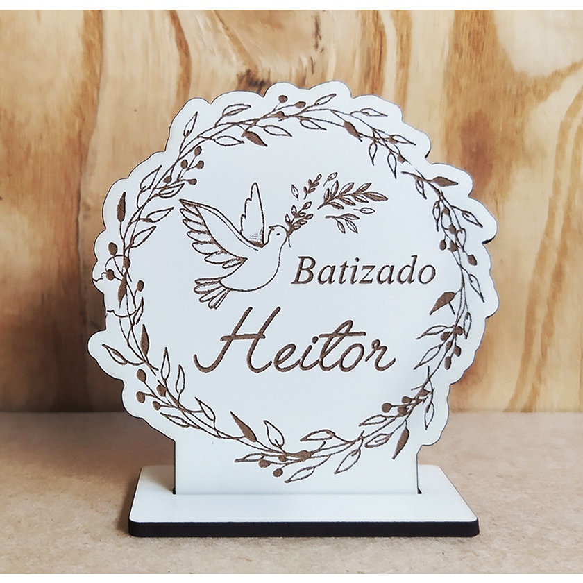20 Lembrancinhas de Batizado Personalizadas em MDF - Vários Modelos | Shopee Brasil