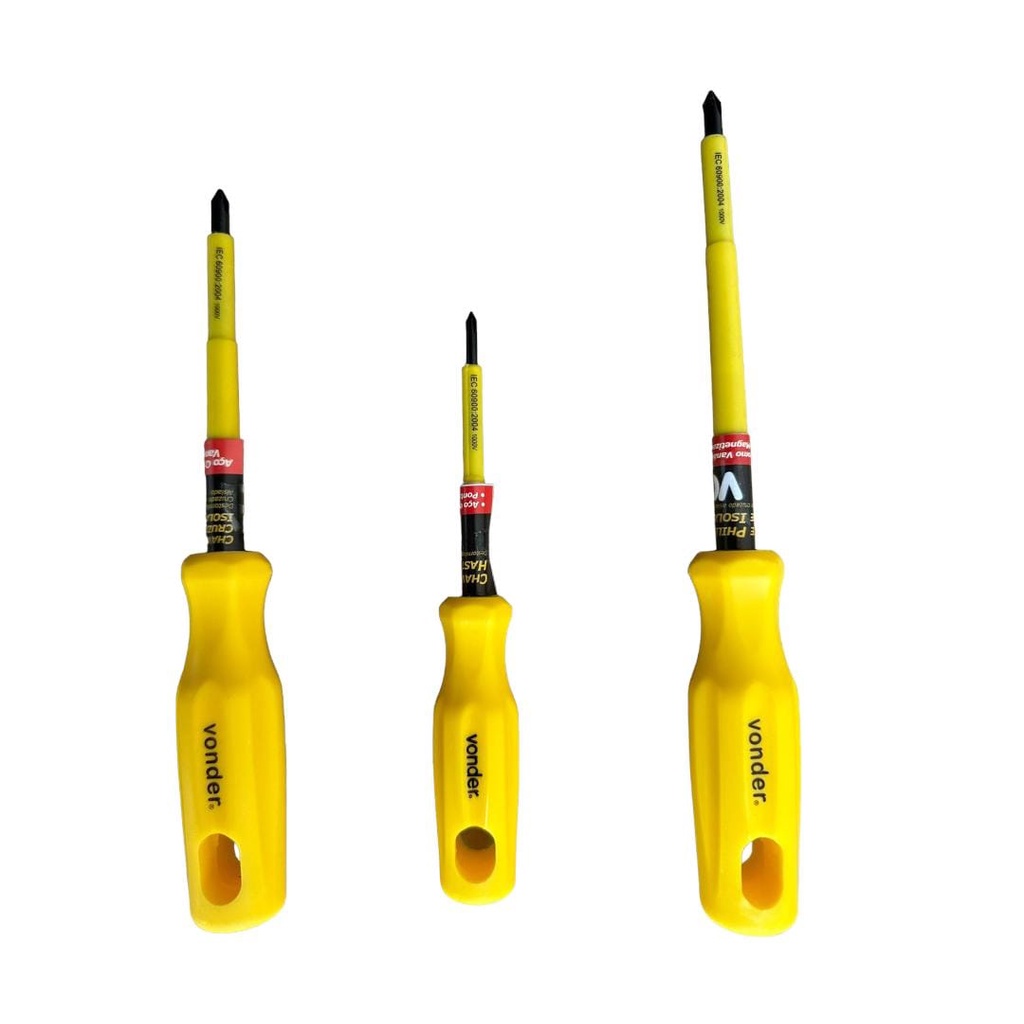 Kit com 3 chaves Philips Vonder Chaves Isolada Ponta Magnetizada 1000v ...
