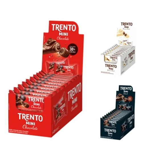 Chocolate Mini Trento Peccin com16unidades de16gr - Kit C/3 Caixas ... Chocolate Mini Trento Peccin com16unidades de16gr - Kit C/3 Caixas ...