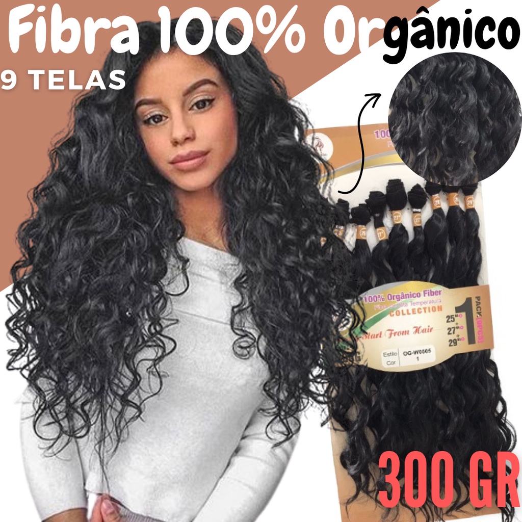 Cabelo Orgânico Cacheado 9telas 300gr Weng 80 Cm | Shopee Brasil
