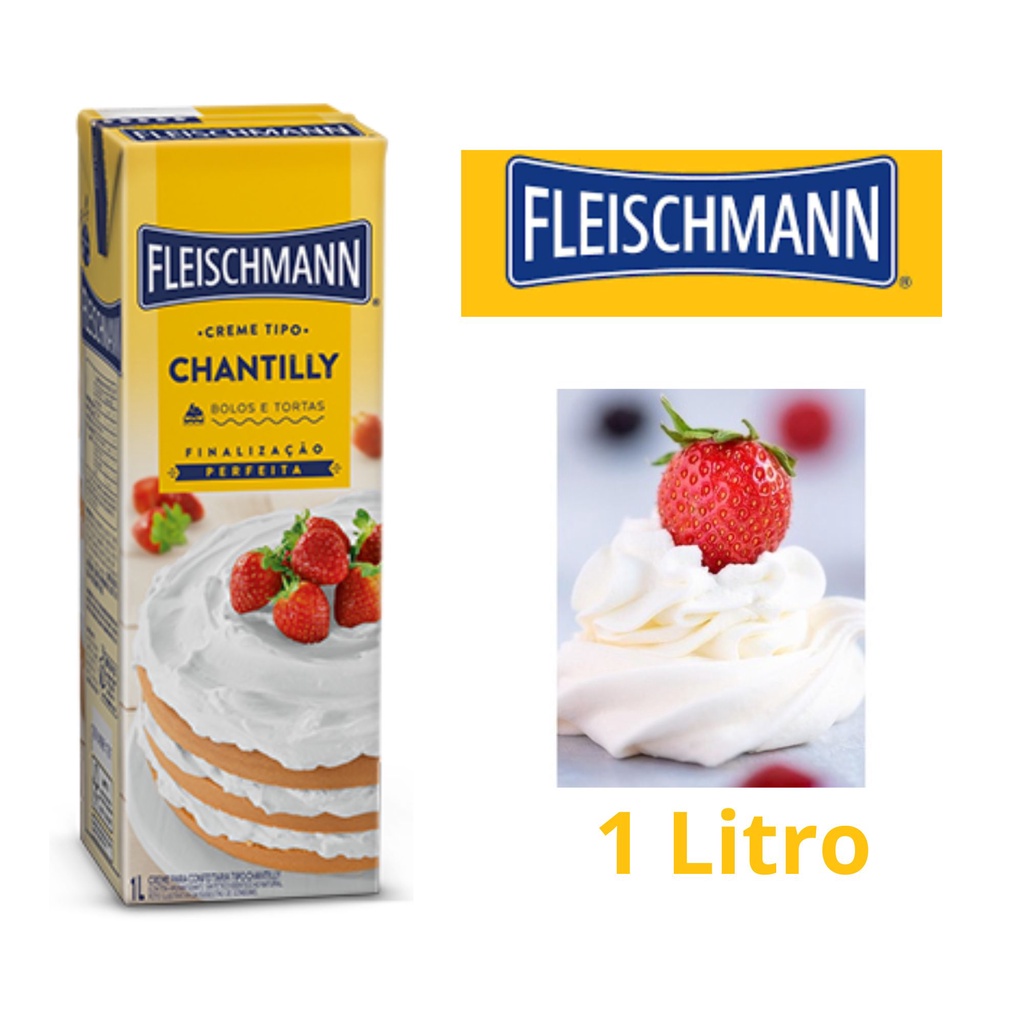 Creme Chantilly Fleischmann 1 Litro - Creme tipo Chantily | Shopee Brasil