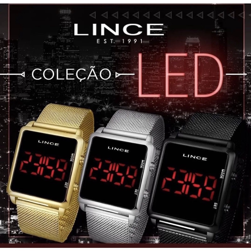 Relógio Lince Digital | Shopee Brasil
