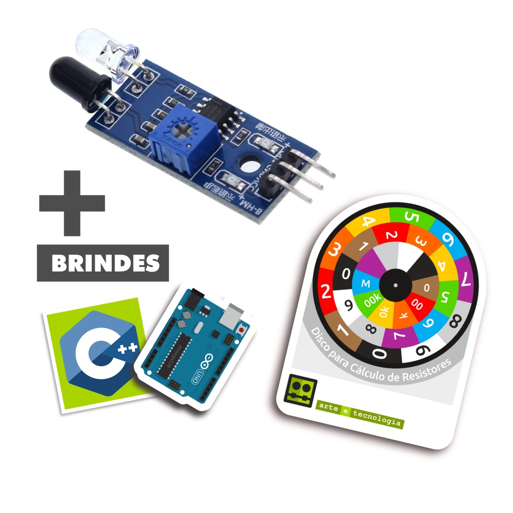 Sensor De Obstáculo Reflexivo Infravermelho Ir Para Arduino | Shopee Brasil