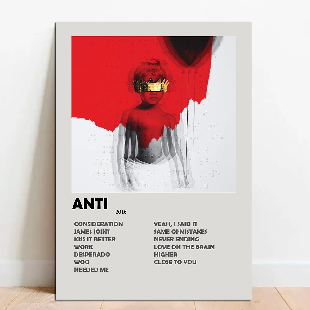 Quadro Placa Decorativa Rihanna Anti Album em MDF 28x20cm | Shopee Brasil