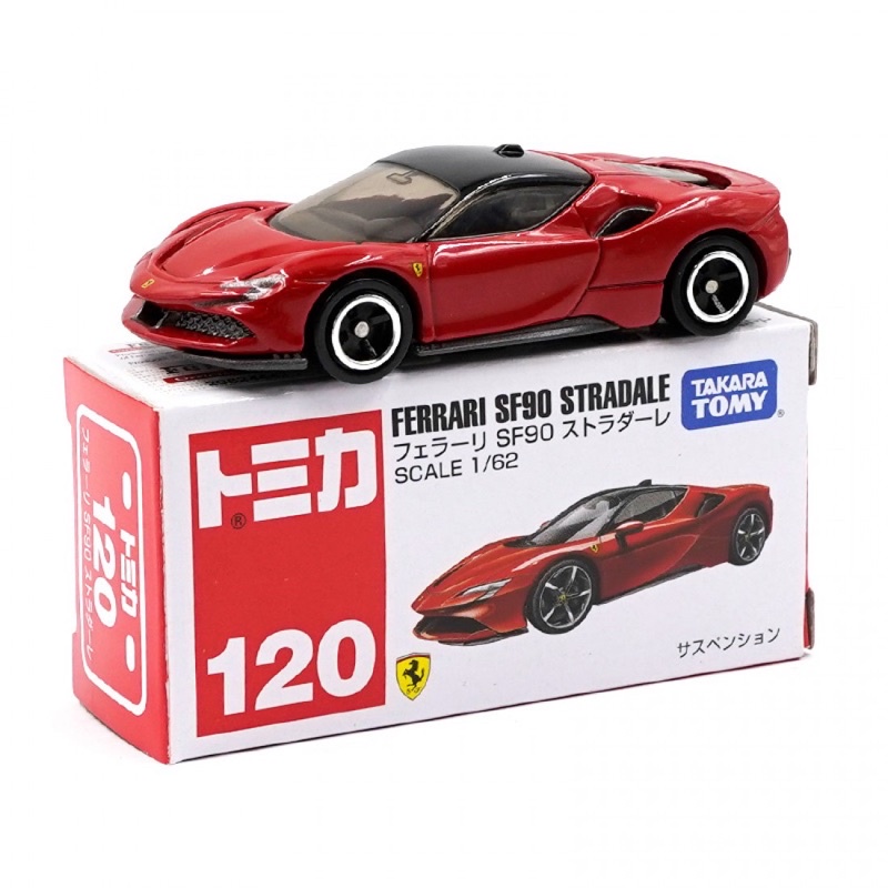TAKARA TOMY TOMICA 1/62 FERRARI SF90 Caixa De STRADALE No . 120 Escala ...