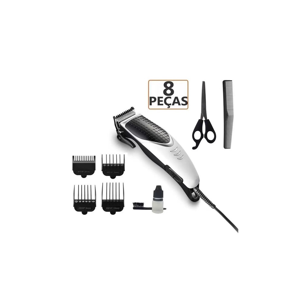 Máquina De Cortar Aparar Cabelo Multilaser EB022 4 Pentes Men Care ...