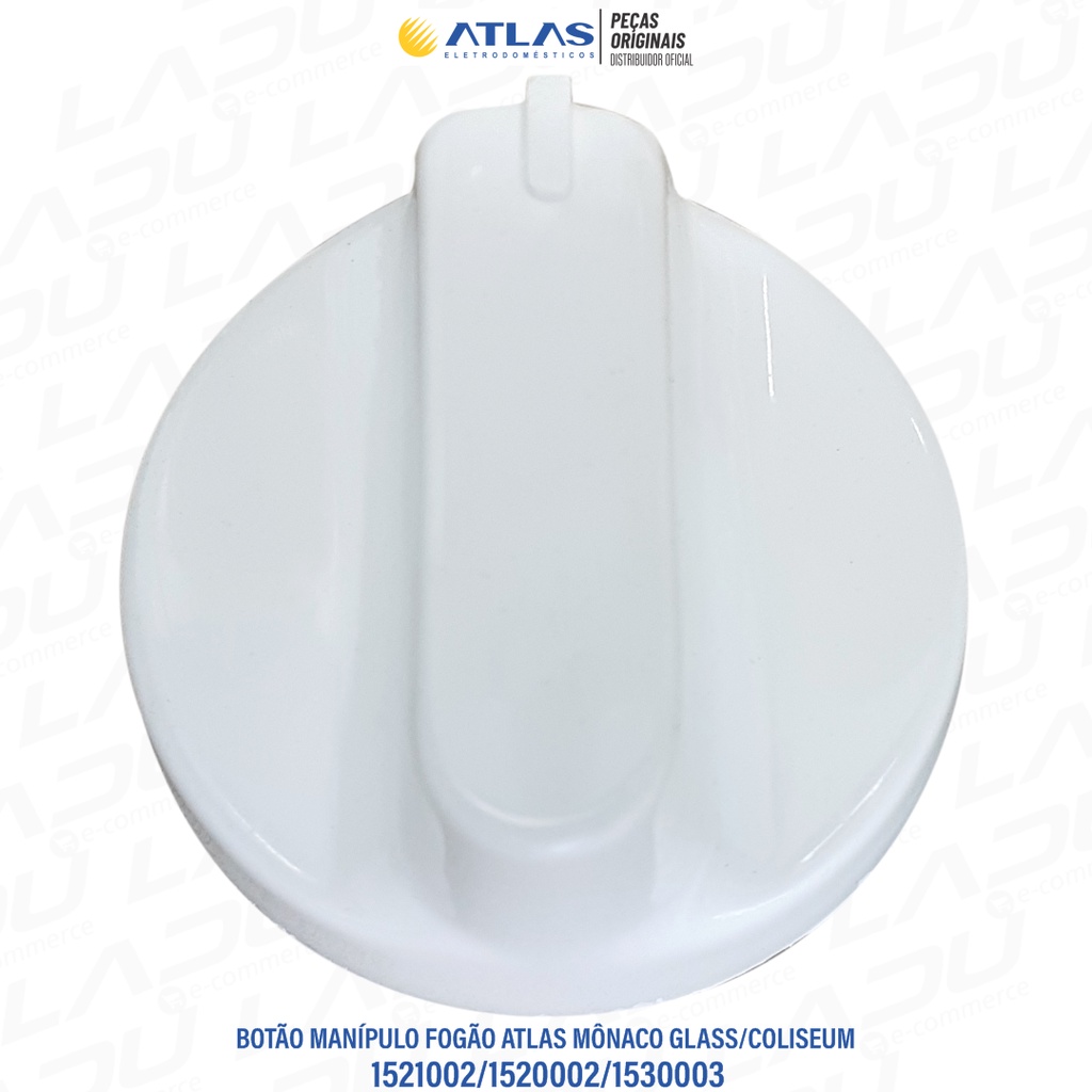 01 BOTÃO MANÍPULO PARA FOGÕES ATLAS MÔNACO GLASS 4 OU 5 BOCAS 100% ...